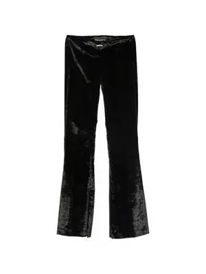 DONDUP Crushed-velvet Flared-cut Trousers