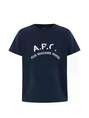 A.p.c. Logo-embroidered T-shirt - Blue