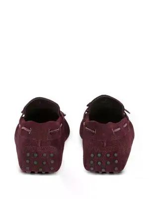 TOD'S Bow-detail Suede Driver Shoes