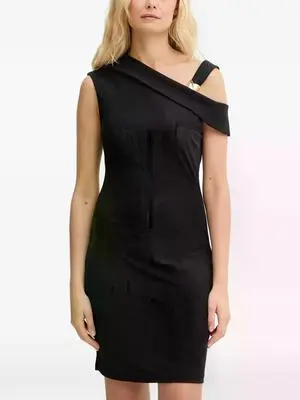 Guess Off-shoulder Ribbed Mini Dress