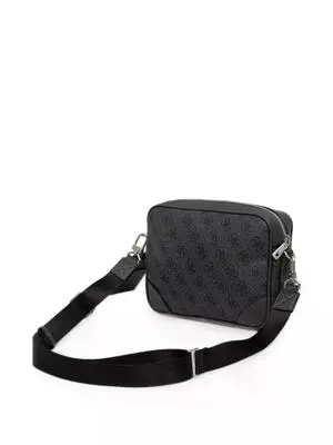 Guess Monogram-print Logo-plaque Messenger Bag