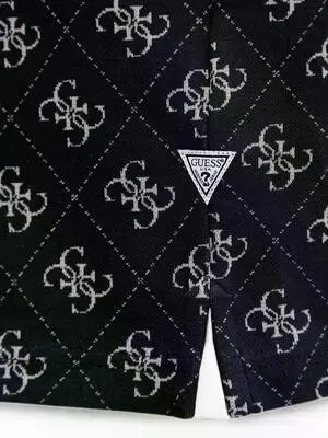 Guess 4g Monogram-print Short-sleeve Polo Shirt