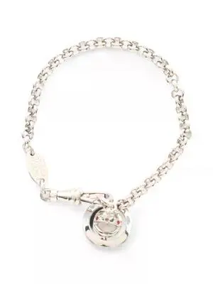 VIVIENNE WESTWOOD 2020s Petite Orb Rhinestone Bracelet - Silver