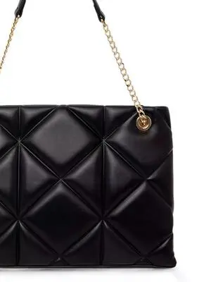 Moschino Logo-plaque Quilted Shoulder Bag