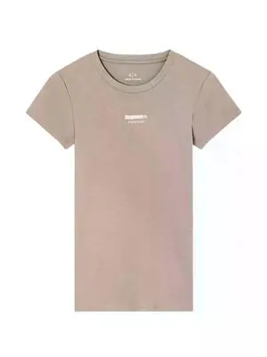Armani Exchange Logo Patch T-shirt - Brown
