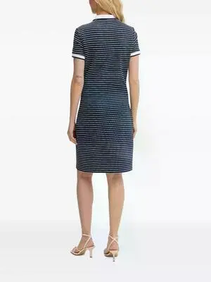 Guess Horizontal-stripe Polo-collar Mini Dress