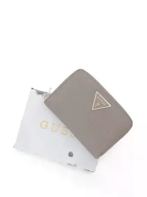 Guess Laurel Logo-plaque Pebbled-effect Wallet
