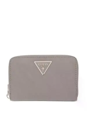 Guess Laurel Logo-plaque Pebbled-effect Wallet - Neutrals