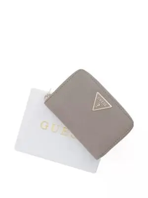 Guess Laurel Logo-plaque Pebbled-effect Wallet - Neutrals