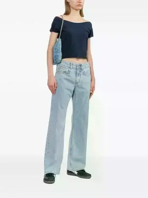 AAPE BY *A BATHING APE Logo Patched Crop T-shirt