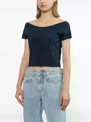 AAPE BY *A BATHING APE Logo Patched Crop T-shirt