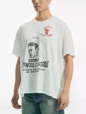 CHERRY LA Graphic-print Distressed T-shirt