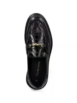 Filling Pieces Woven-effect Horsebit Loafers