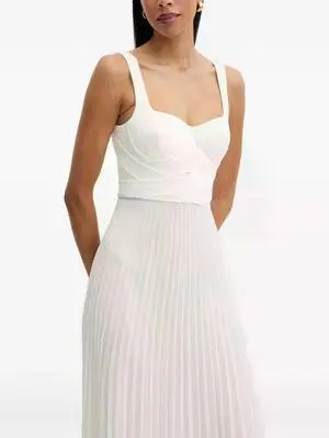Patrizia Pepe Pleated Maxi Dress - White