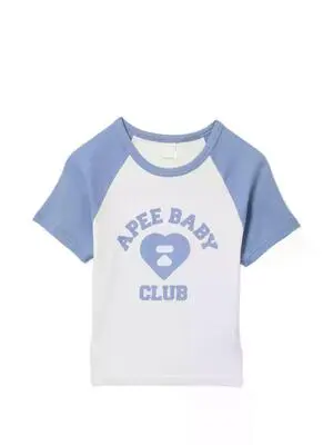 AAPE BY *A BATHING APE Heart-logo Raglan-sleeves T-shirt - Neutrals