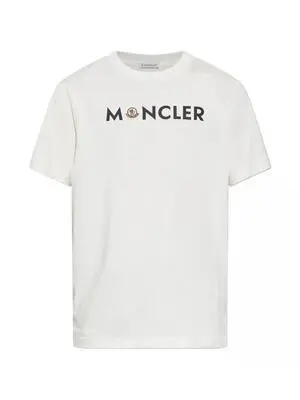Moncler Logo-print Cotton T-shirt - Neutrals