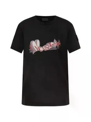Moncler Logo-print Short-sleeve T-shirt - Black