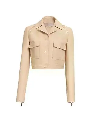 Elie Saab Monogram-embroidered Gabardine Jacket