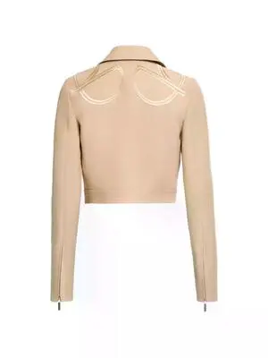 Elie Saab Monogram-embroidered Gabardine Jacket