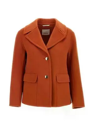 Max Mara Single-breasted Wool Jacket - Orange