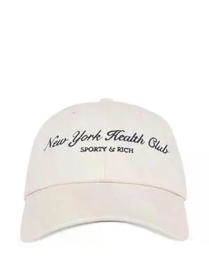 SPORTY & RICH Embroidered Logo Baseball Cap - Neutrals