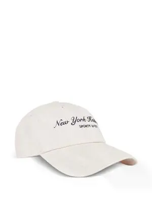 SPORTY & RICH Embroidered Logo Baseball Cap - Neutrals