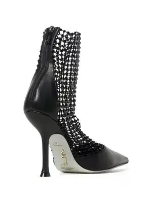 Rene Caovilla Crystal-embellished Mesh Pumps