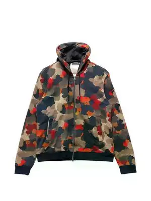 Herno Camouflage-print Zip-up Hoodie - Blue