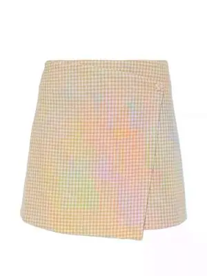 BY MALENE BIRGER Houndstooth Wrap Mini Skirt - Neutrals