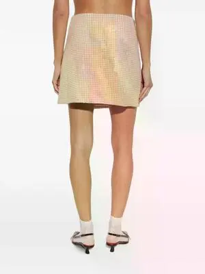 BY MALENE BIRGER Houndstooth Wrap Mini Skirt - Neutrals