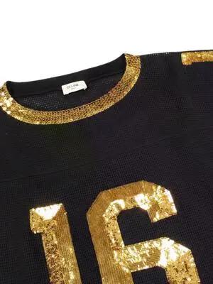 Celine Sequin-embellished "16" T-shirt