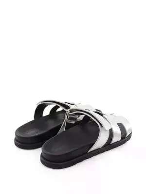 Hermès Chypre Cut-out Slide Sandals - Grey