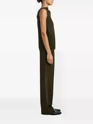 Proenza Schouler Eco Hammered Viscose Wide Leg Pants
