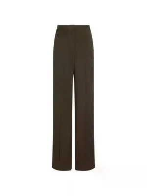 Proenza Schouler Eco Hammered Viscose Wide Leg Pants - Brown