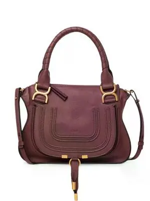Chloé Marcie Grained Leather Shoulder Bag - 27m