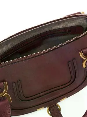 Chloé Marcie Grained Leather Shoulder Bag - Brown