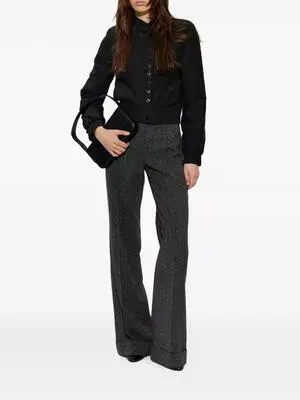 Alexander McQueen Pintuck-detail Turn-up Trousers