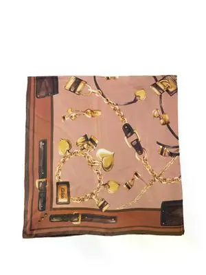 Chloé Paddington Silk Scarf - Brown