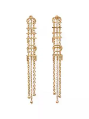 Chloé Logo-lettering Chain-link Earrings