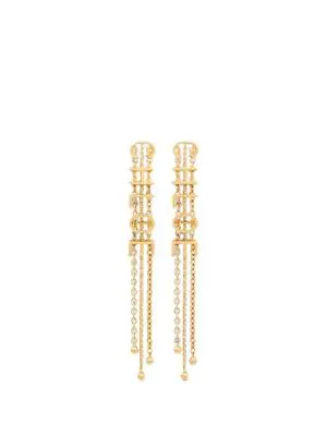 Chloé Logo Lettering Chain-link Drop Earrings - 9dc