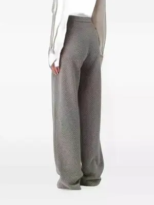 Emporio Armani Chevron Knit Wide-leg Trousers