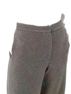 Emporio Armani Chevron Knit Wide-leg Trousers