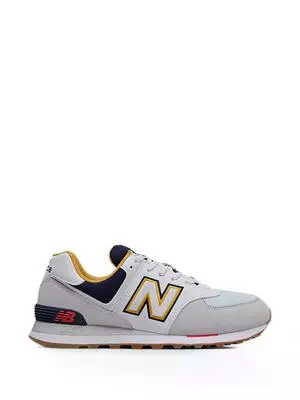 NEW BALANCE 574 Panelled Lace-up Sneakers - Grey