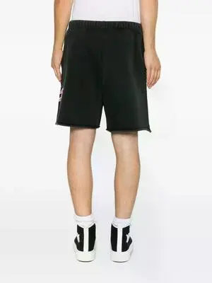 PURPLE BRAND Graphic Print Raw-cut Shorts