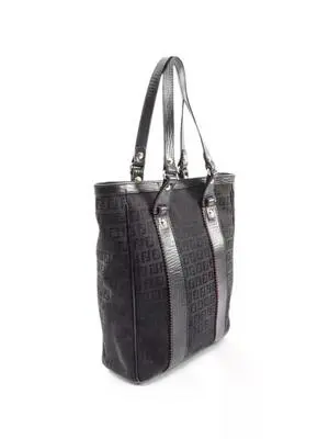 Fendi 2010s Zucchino Canvas Tote Bag - Black