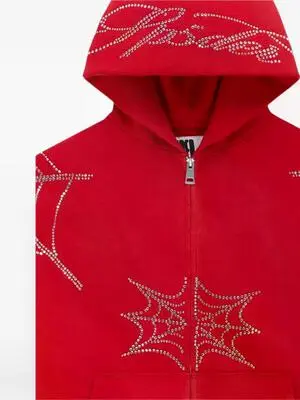 SP5DER Rhinestone-embellishment Hoodie