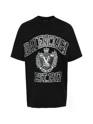Balenciaga Logo-print T-shirt - Black