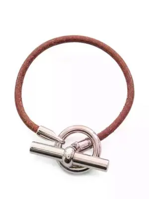 Hermès Glennan Leather Bracelet With -tone Hardware - Silver