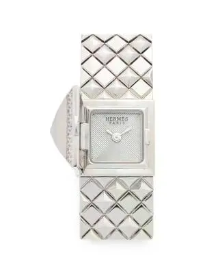 Hermès 2010s Min Médor Joaillerie 15mm Watch - Silver