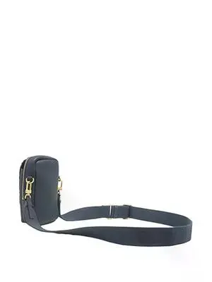 LOUIS VUITTON Monogram Denim And Taurillon Double Phone Pouch Crossbody Bag - Blue